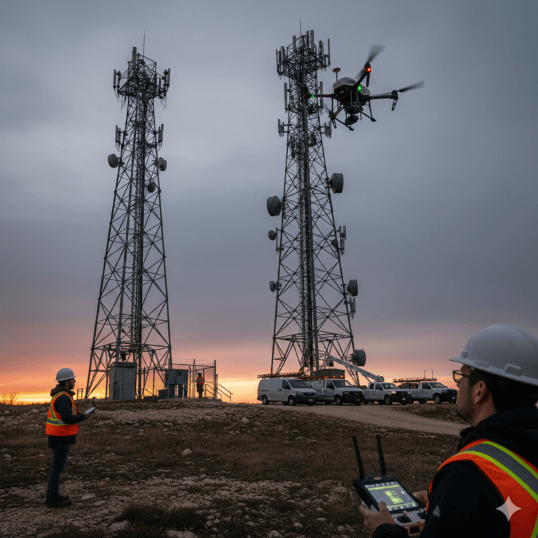 Drone Inspection for Cell Towers: A Safer Alternative to Climbing Crews.